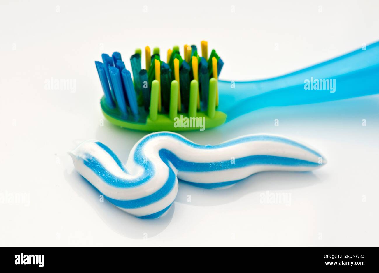 Toothpaste With Toothbrush Stock Photo - Alamy