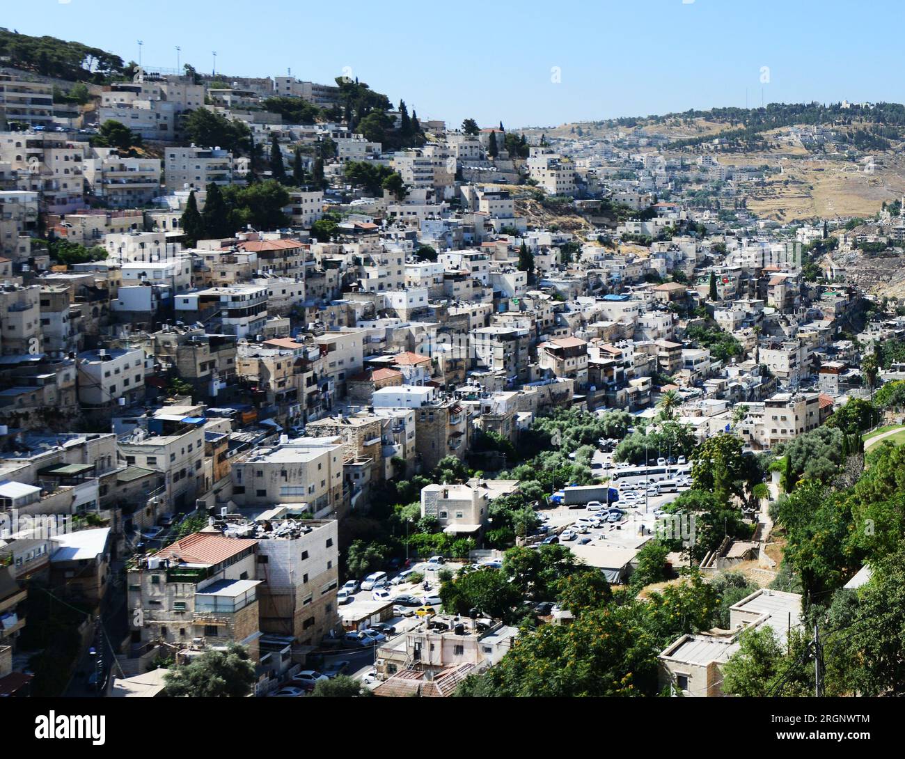 A view of the Palestinian neighborhood of Ras al-Amud in East Jerusalem ...