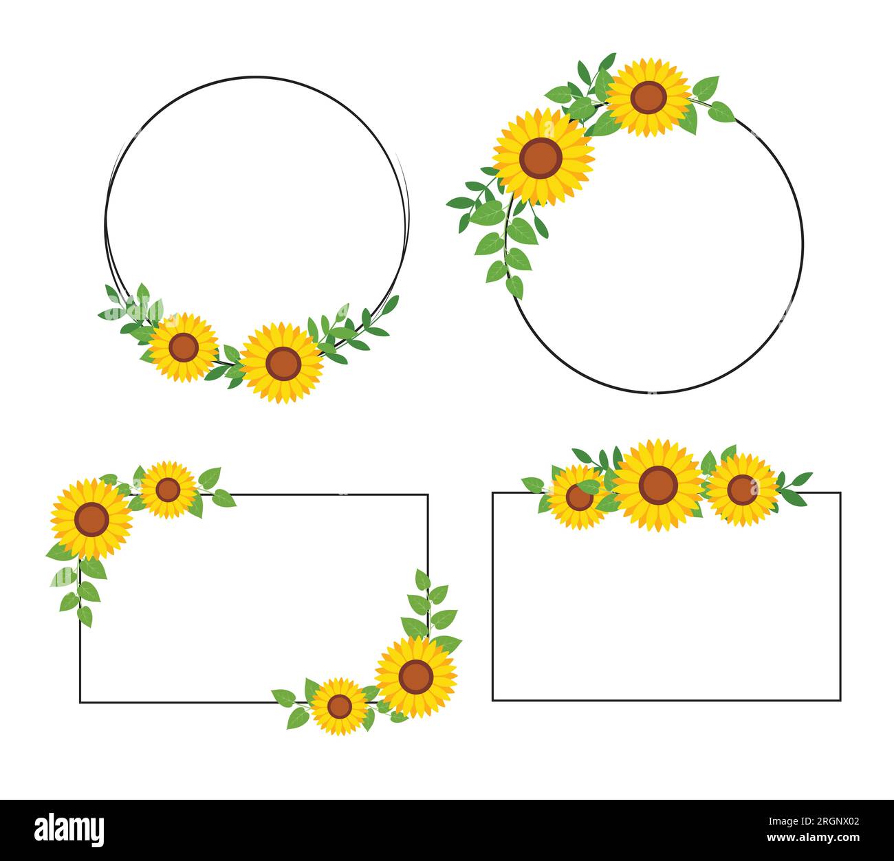 Printable Sunflower Border Clip Art