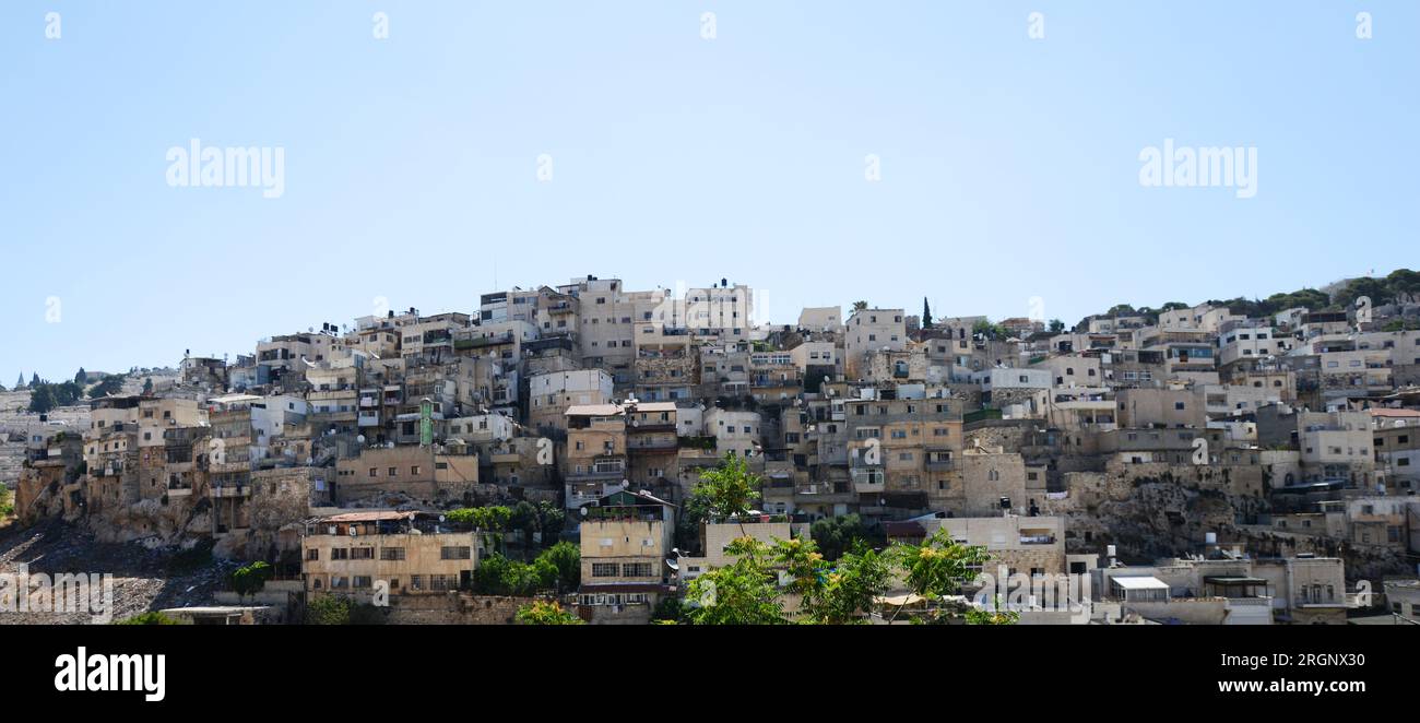 A view of the Palestinian neighborhood of Ras al-Amud in East Jerusalem ...