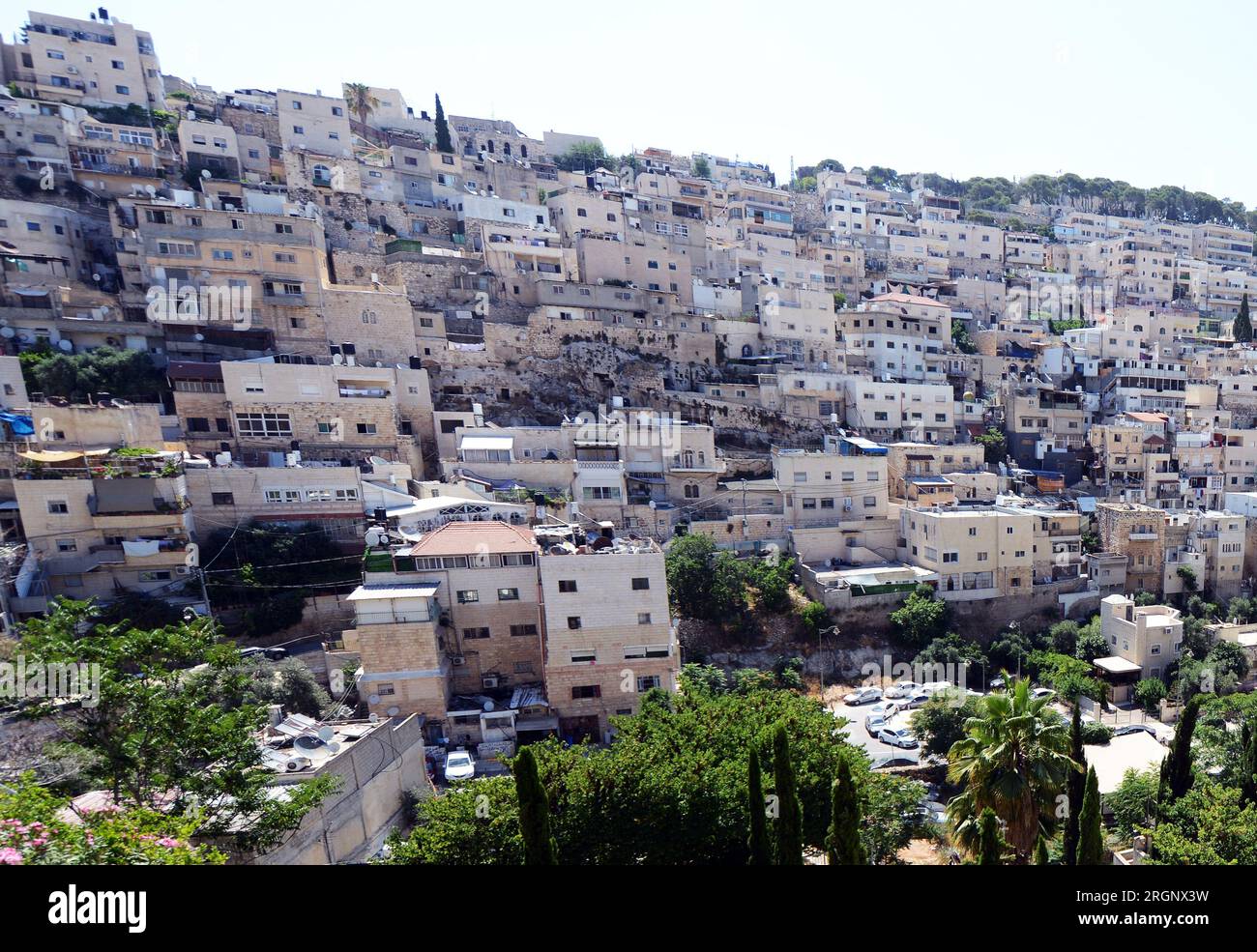 A view of the Palestinian neighborhood of Ras al-Amud in East Jerusalem ...
