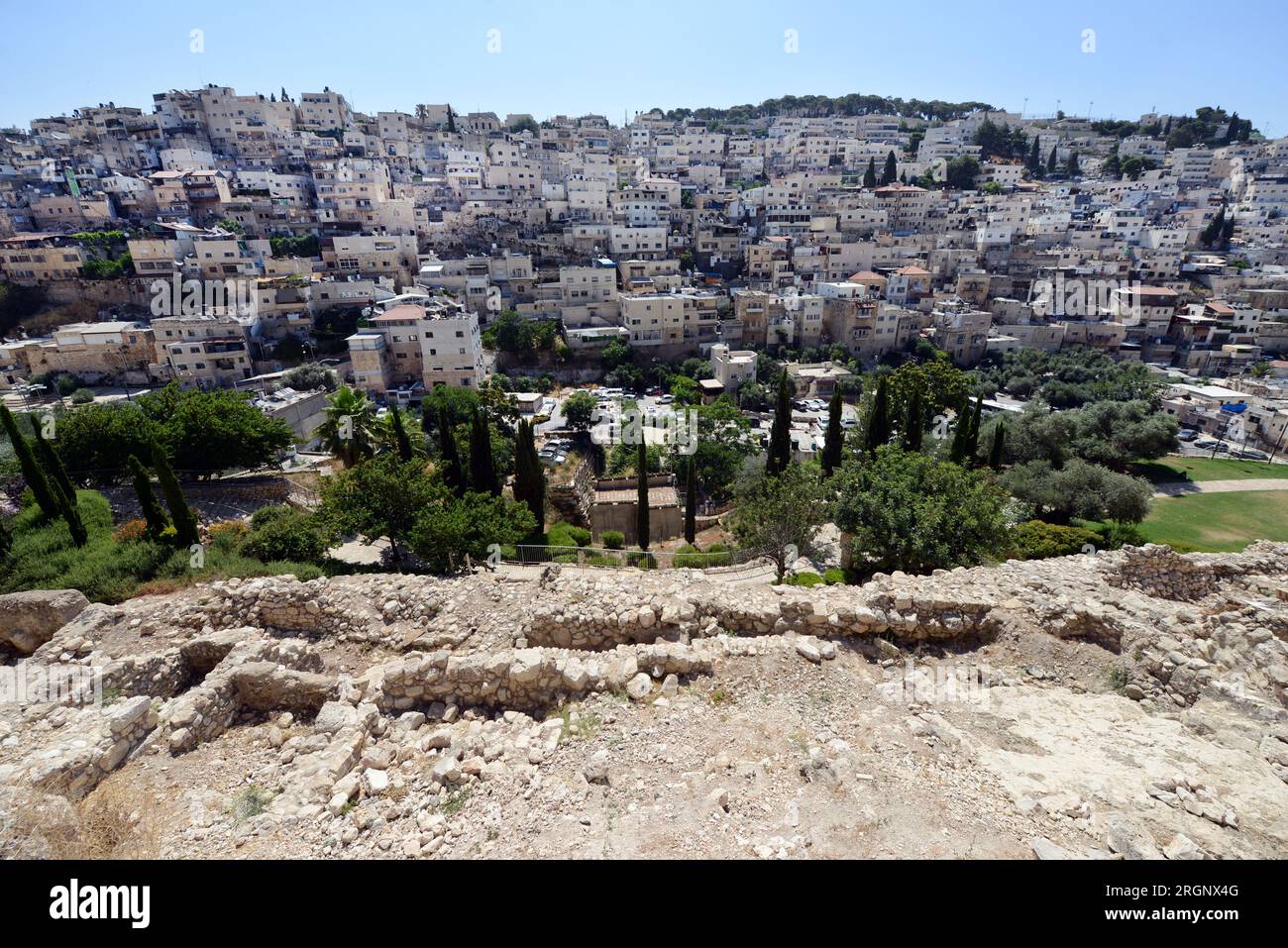 A view of the Palestinian neighborhood of Ras al-Amud in East Jerusalem ...