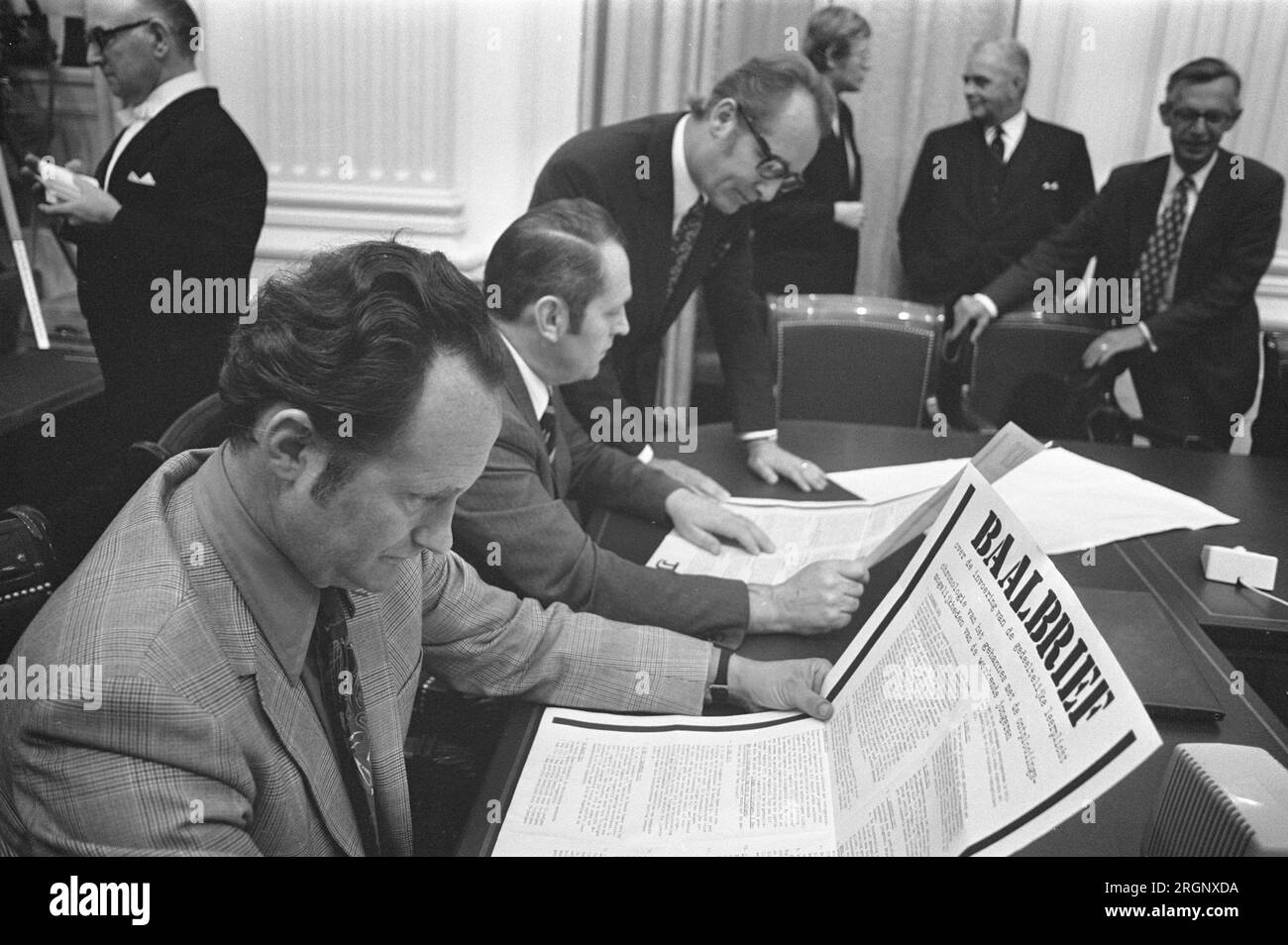 Prime Minister Biesheuvel makes a statement in the Lower House about ...