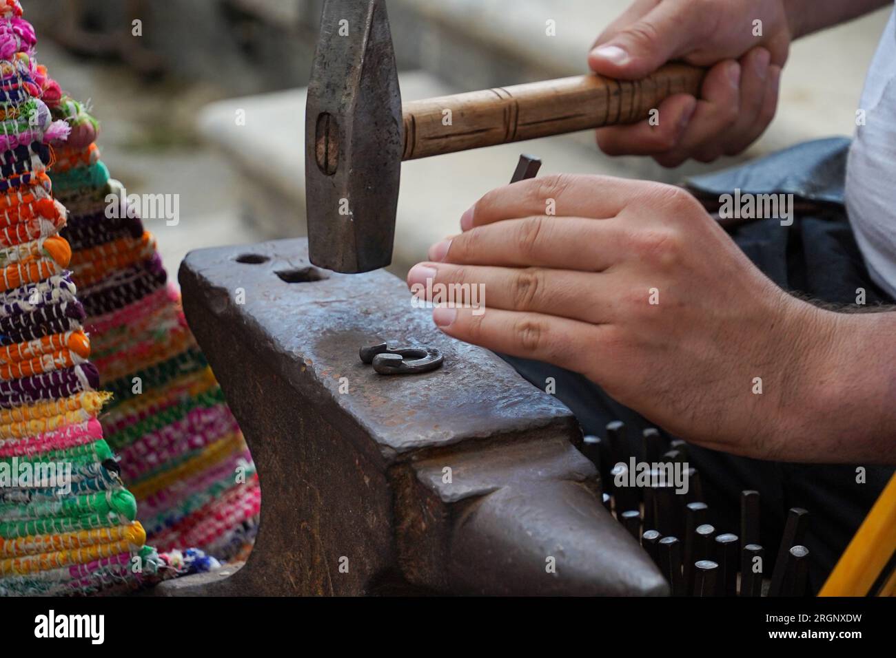 Work medieval blacksmith manufacture hi-res stock photography and ...
