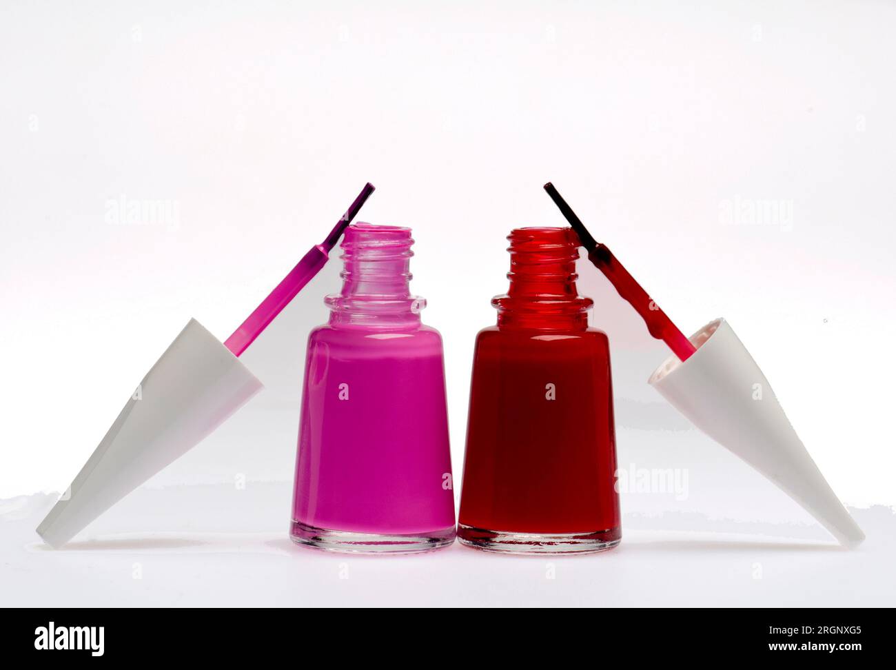 Nail polishes that ladies use a lot in beauty and care Stock Photo - Alamy