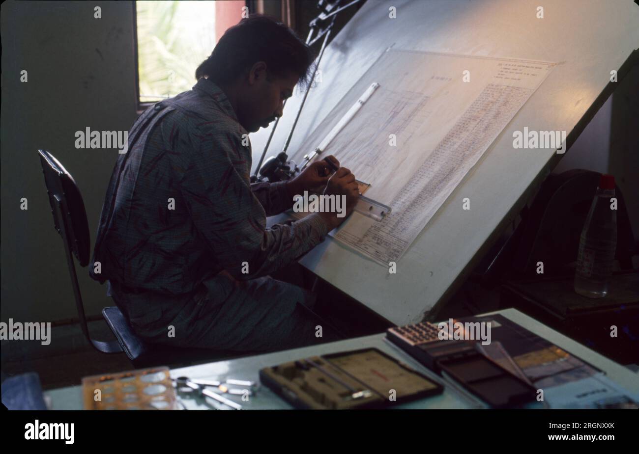 Drawing Office, Design Department, Draughtsman, India Stock Photo - Alamy