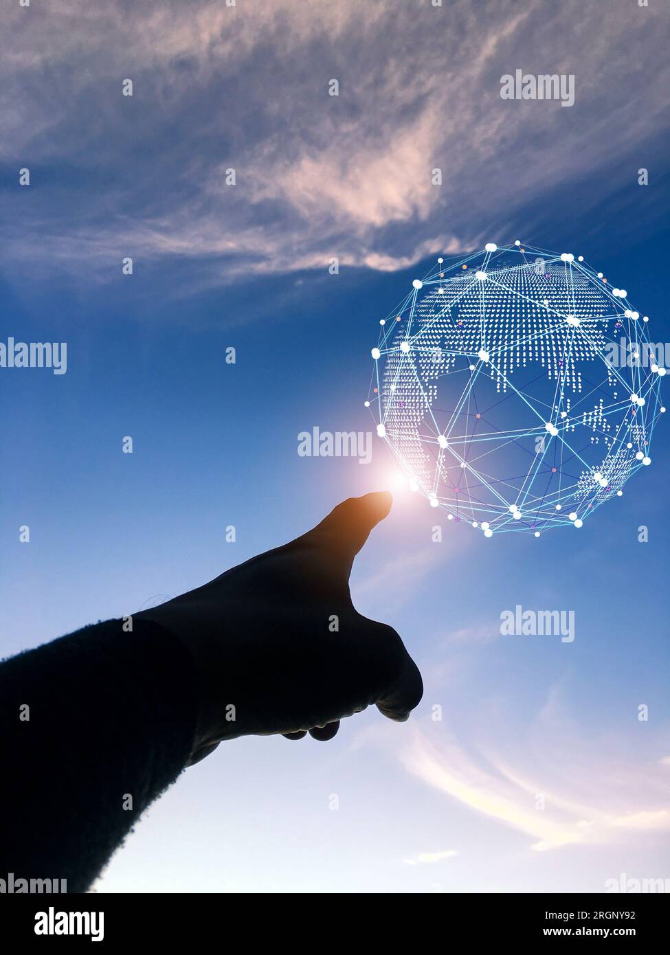 Global digital interconnection hi-res stock photography and images - Alamy
