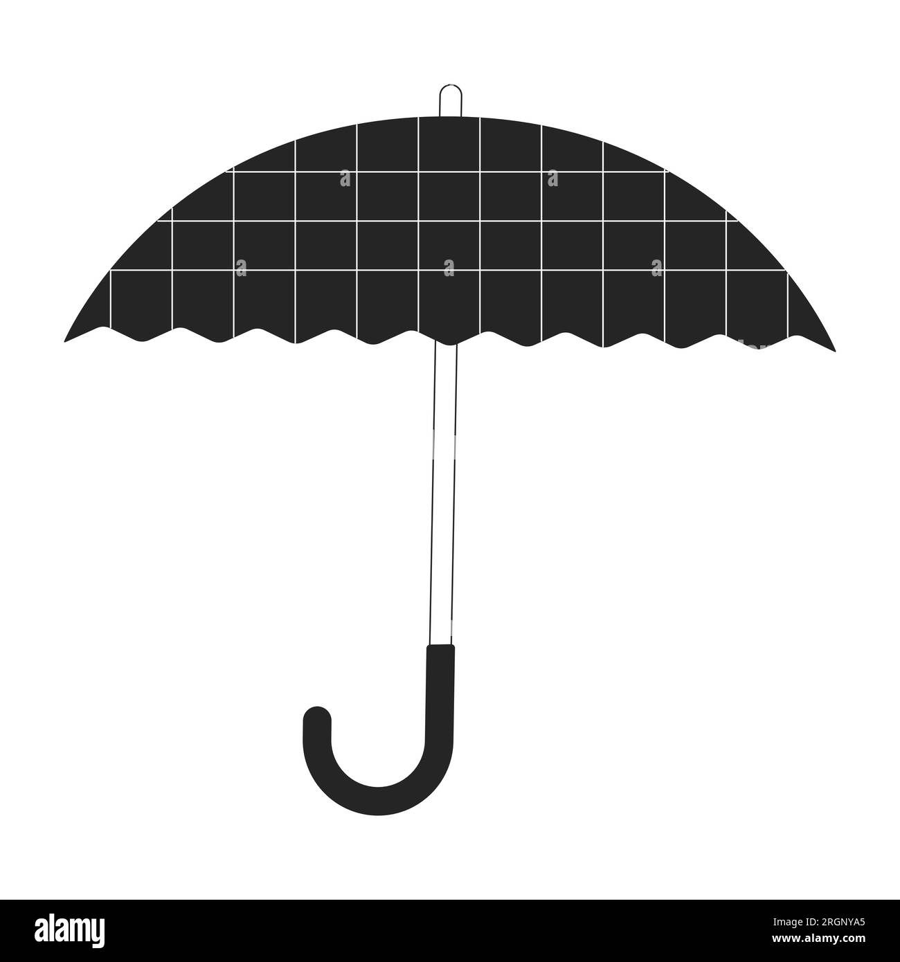 Handle umbrella accessory flat monochrome isolated vector object Stock ... Handle umbrella accessory flat monochrome isolated vector object Stock ...
