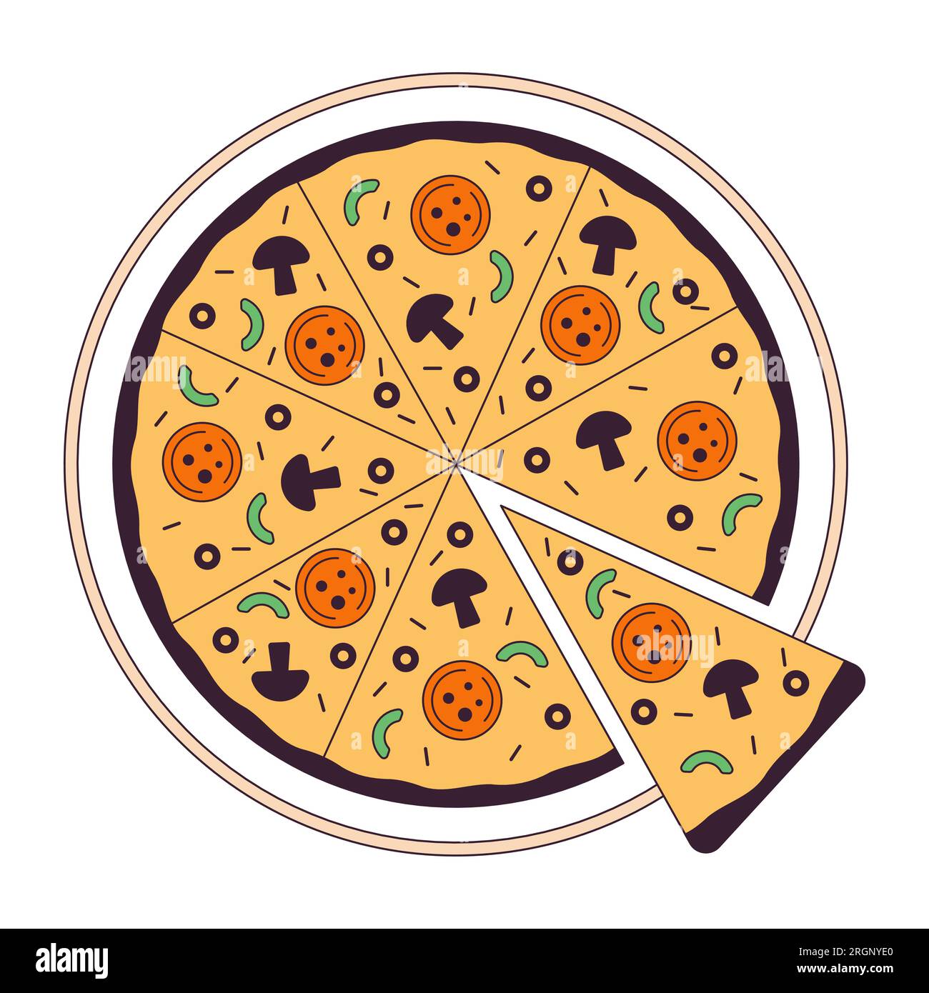 Pizza ingredient icon animation Cut Out Stock Images & Pictures - Alamy