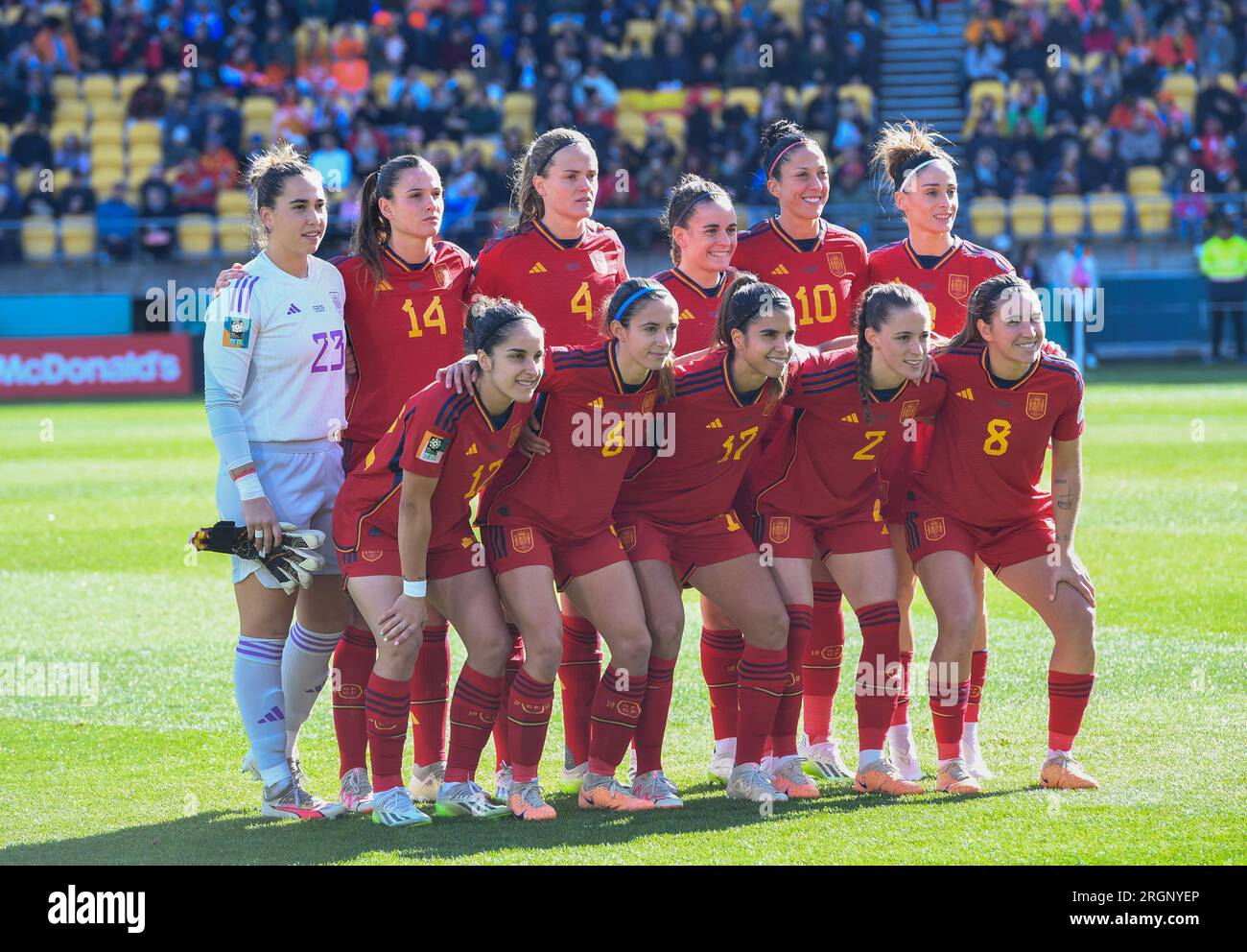 Spain line up prior to the match hi-res stock photography and images ...