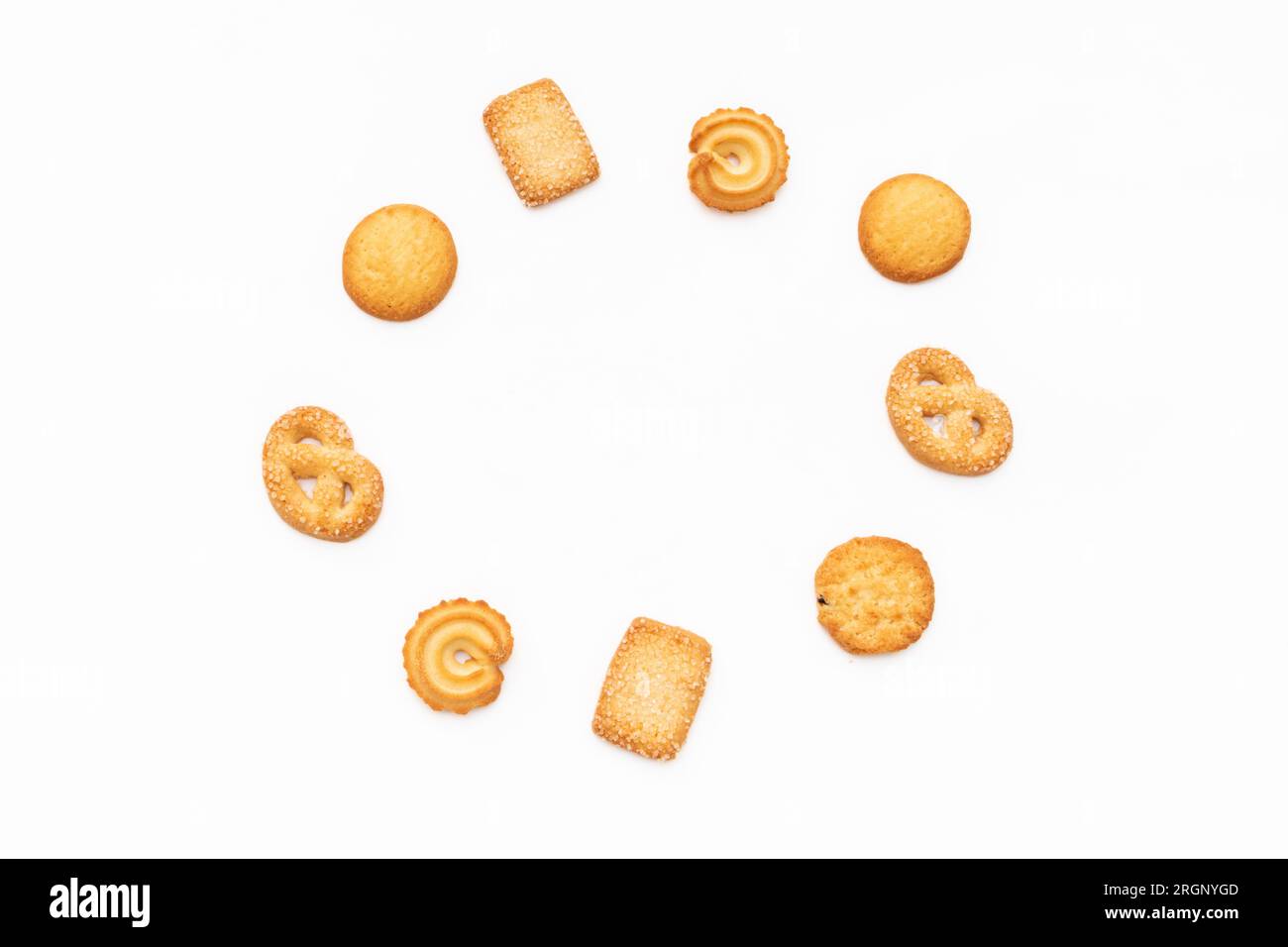 Cookies isolated on white background, after some edits Stock Photo - Alamy