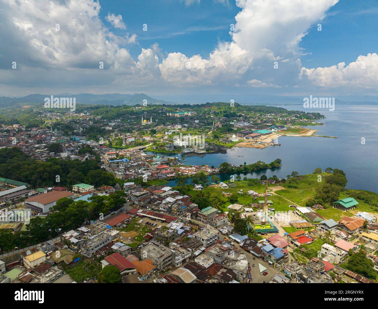 Islamic City in Lanao del Sur. Marawi City. Mindanao, Philippines. Cityscape. Above shot Stock ...