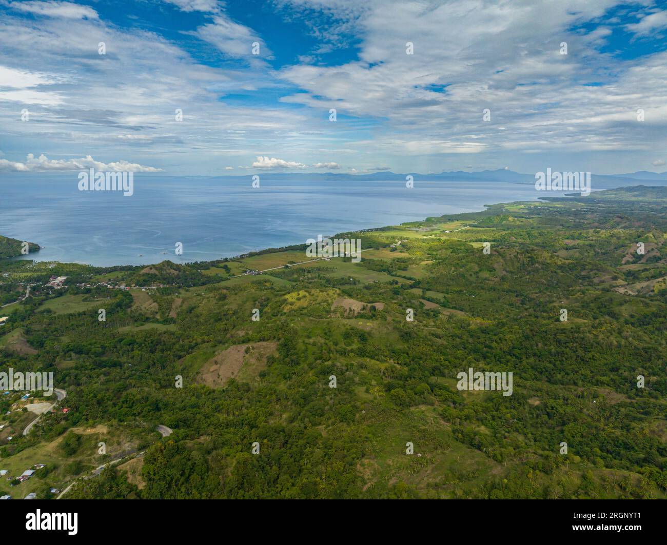 Tropical landscape with rainforestand jungle in Zamboanga, Philippines ...