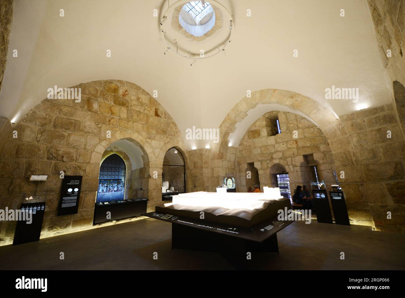Exhibit rooms in the renovated Tower of David museum located in the ...