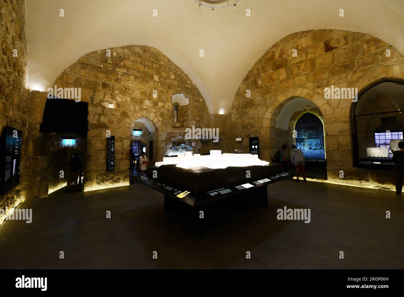 Exhibit rooms in the renovated Tower of David museum located in the ...