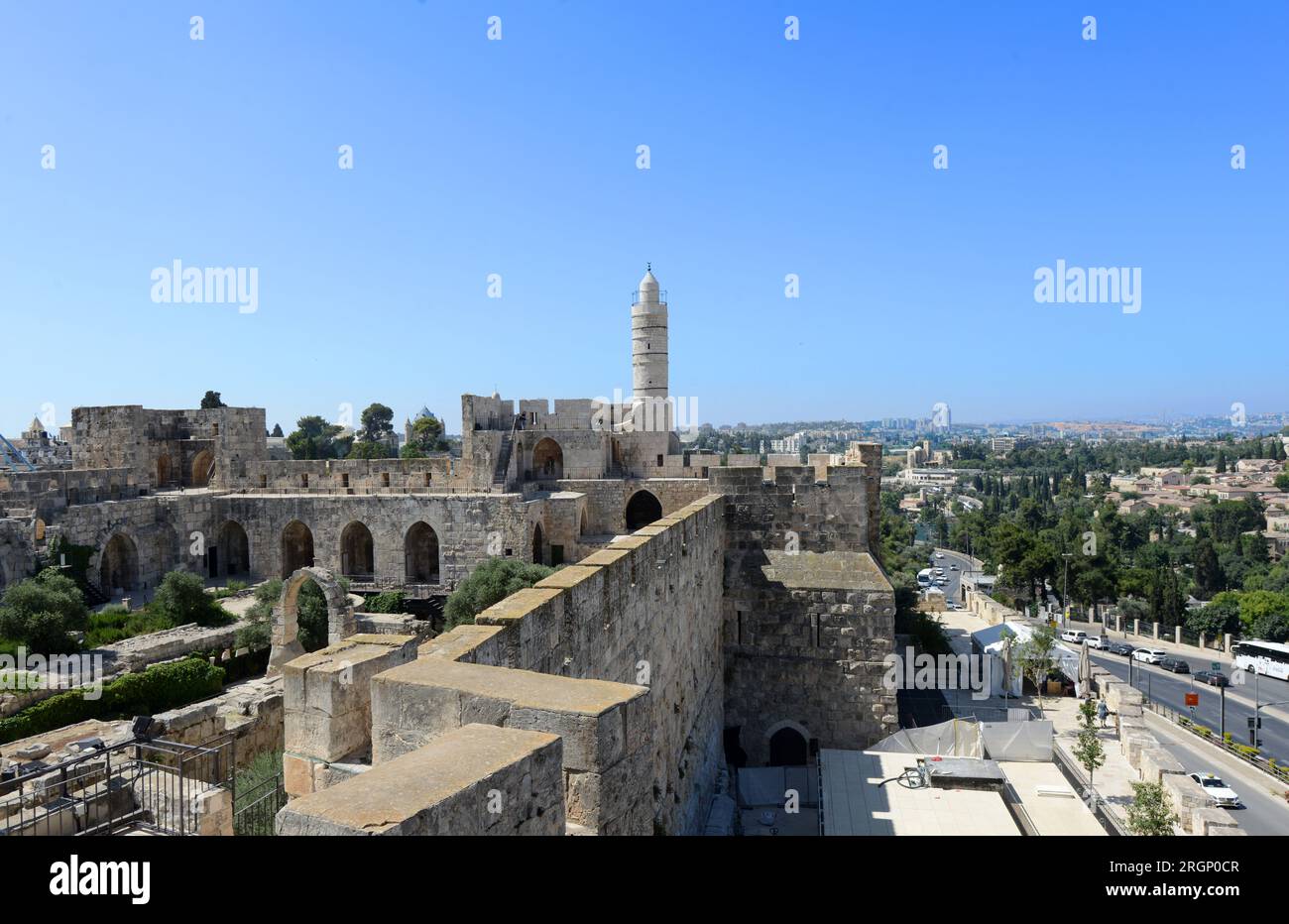 The iconic Tower of David in the old city of Jerusalem, Israel Stock ...