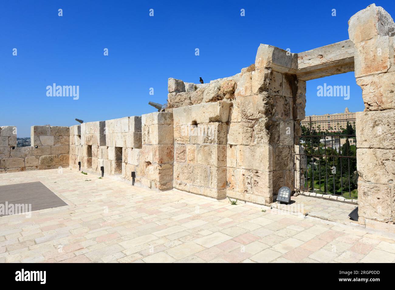 The King David hotel seen from the Citadel in the old city of Jerusalem ...