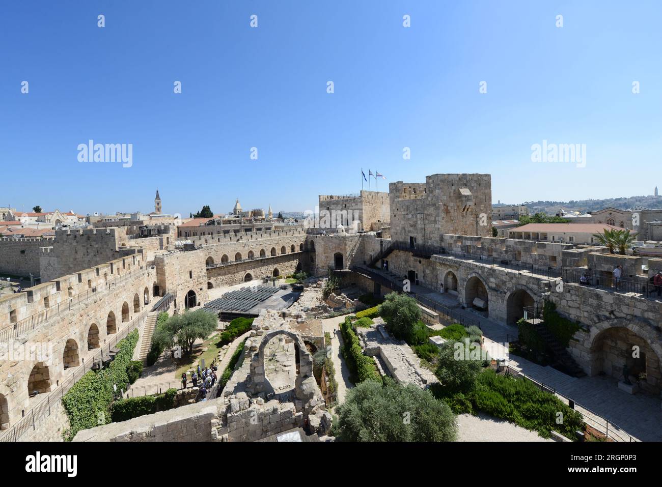 A view of the inner ground of the Citadel with the archaeological ...