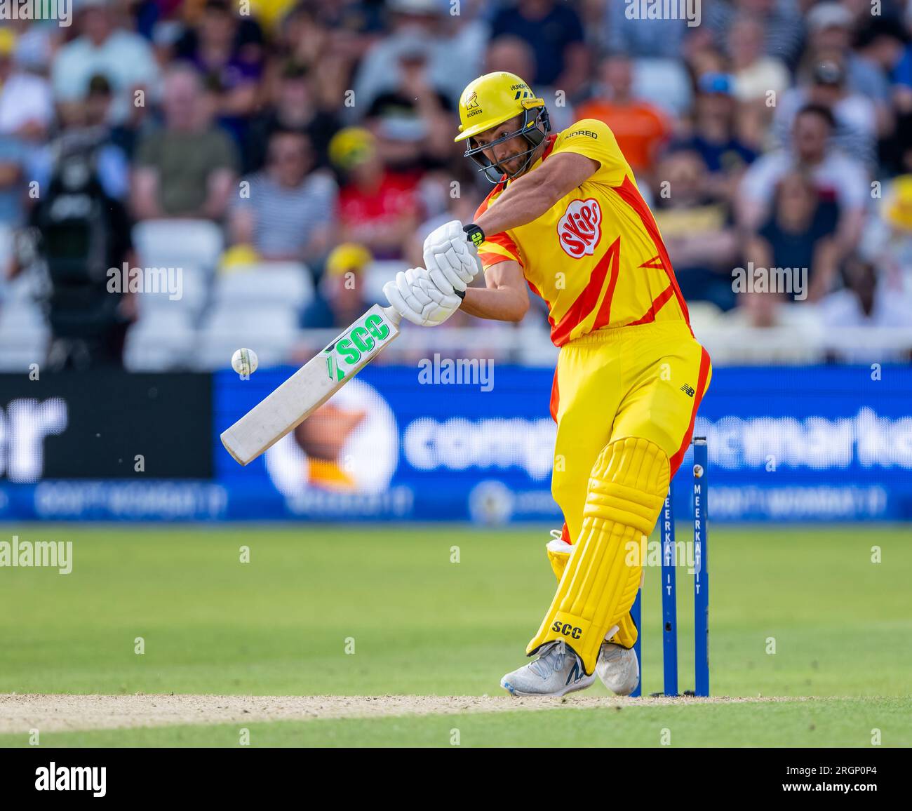 Daniel Sams batting for Trent Rockets in The Hundred between Trent ...