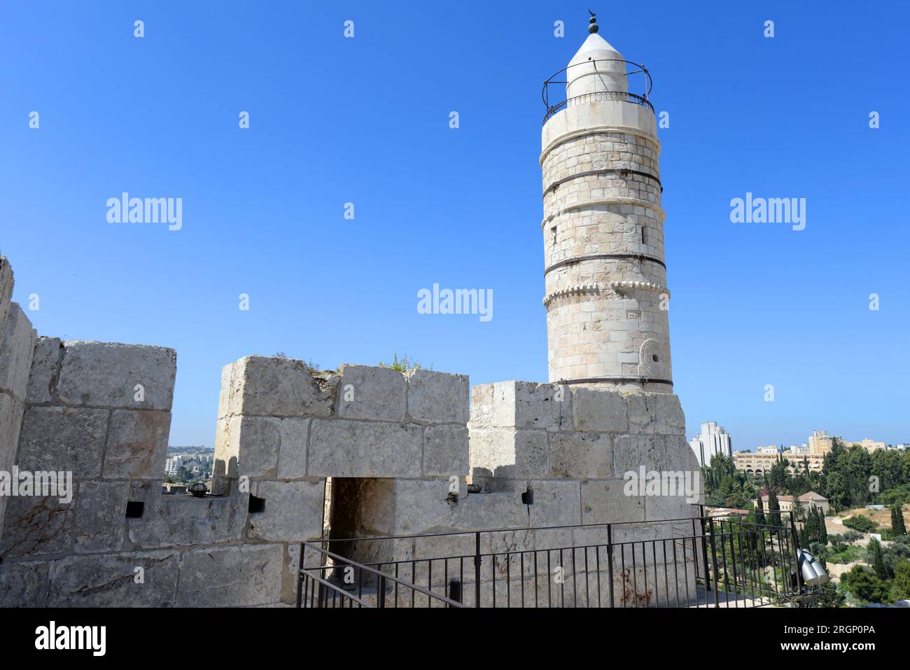 The iconic Tower of David in the old city of Jerusalem, Israel Stock ...