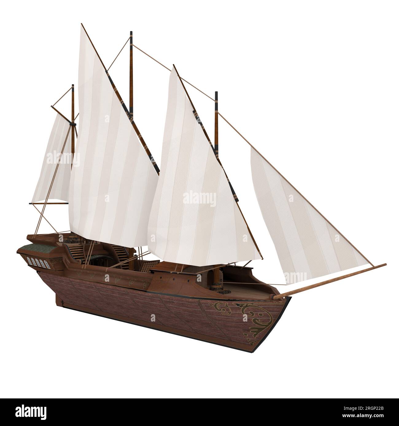 Sail Ship Isolated Stock Photo - Alamy