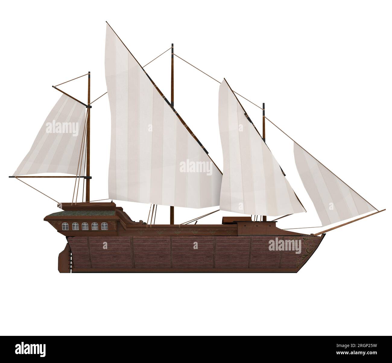 Sail Ship Isolated Stock Photo - Alamy