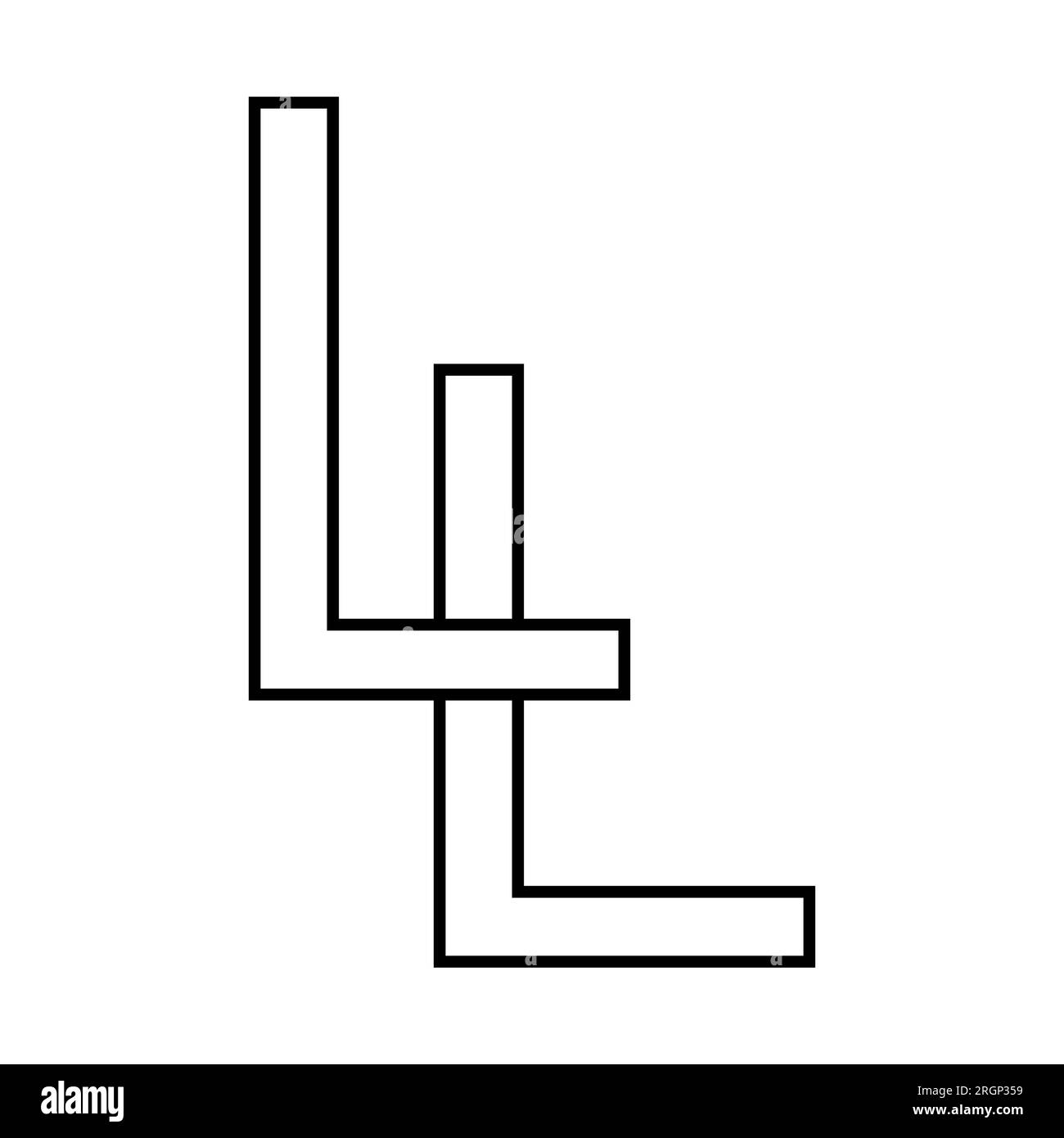 Logo sign ll icon double letters logotype l Stock Vector Image & Art ...