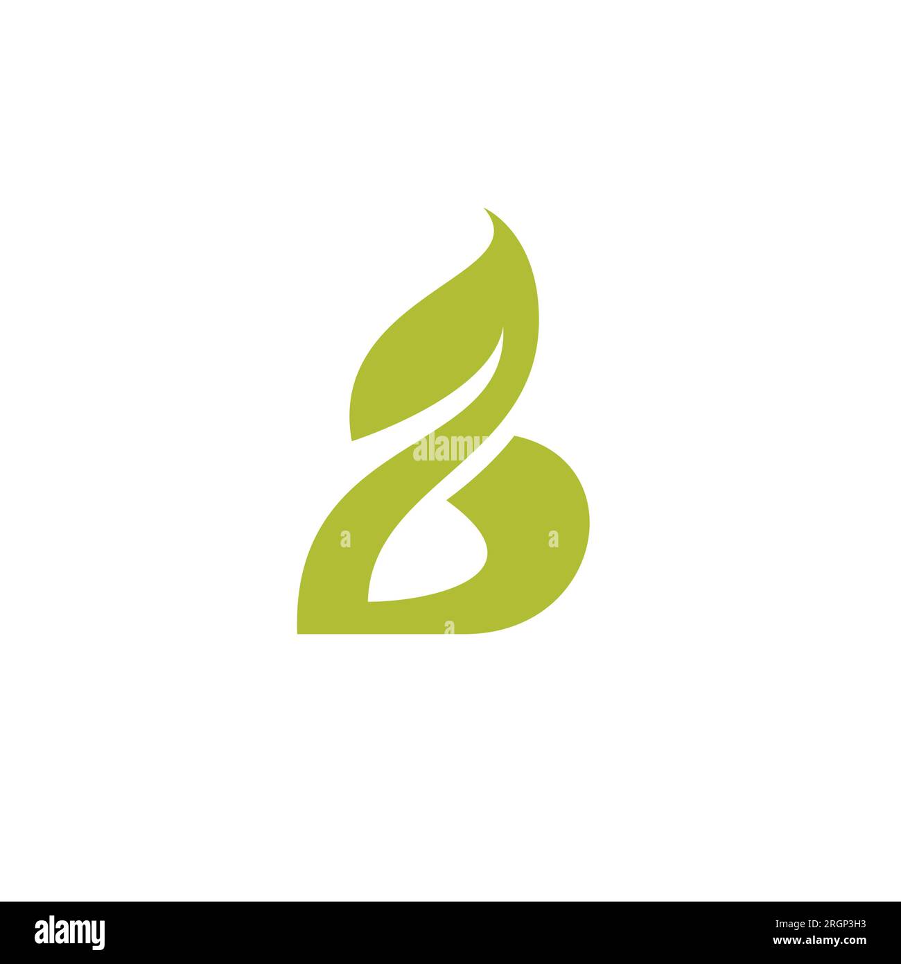 Letter B Leaf logo Design. B Nature Logo Vector Stock Vector Image ...