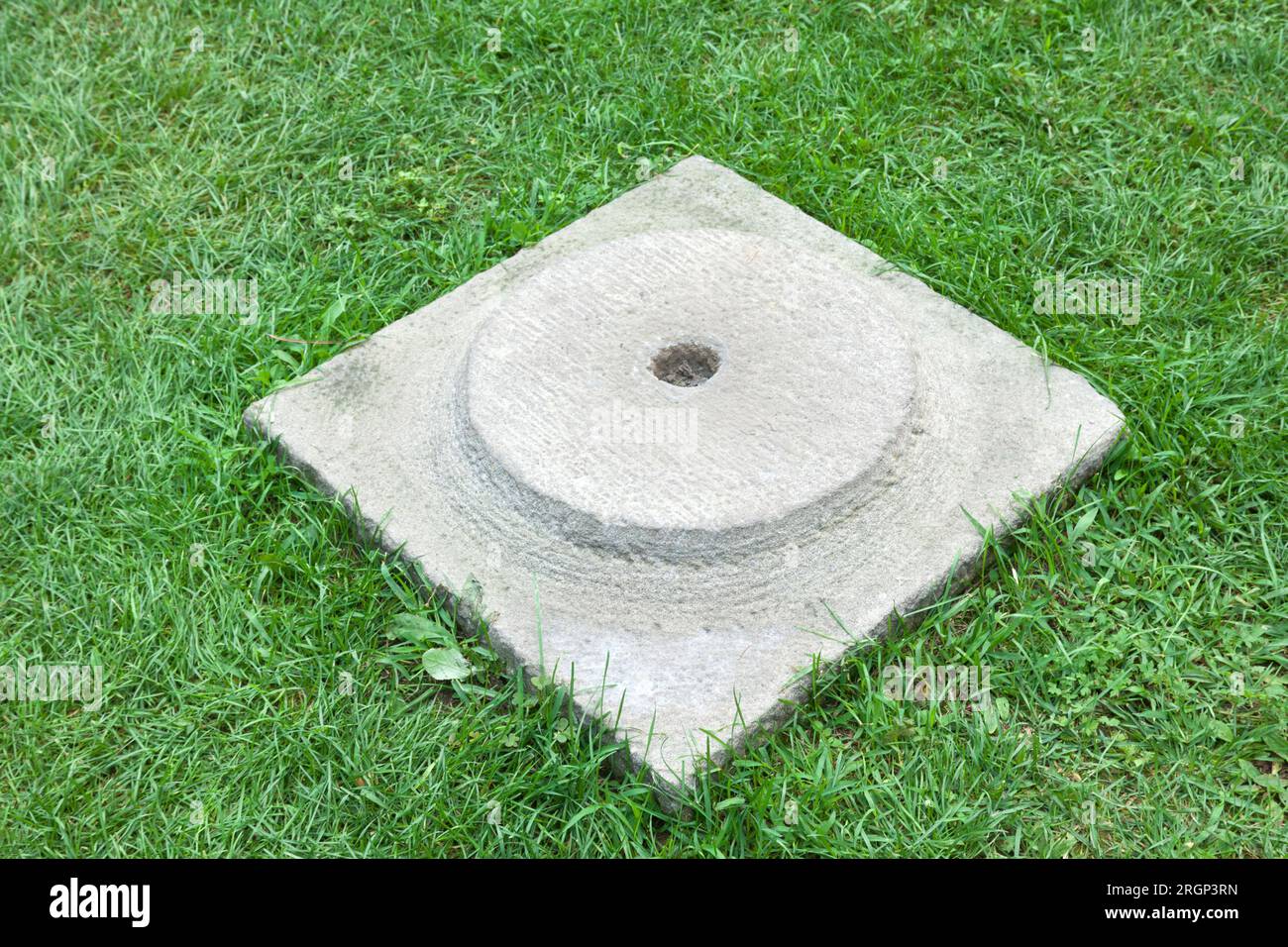 ancient architecture foundation on the grass in a park, north china ...