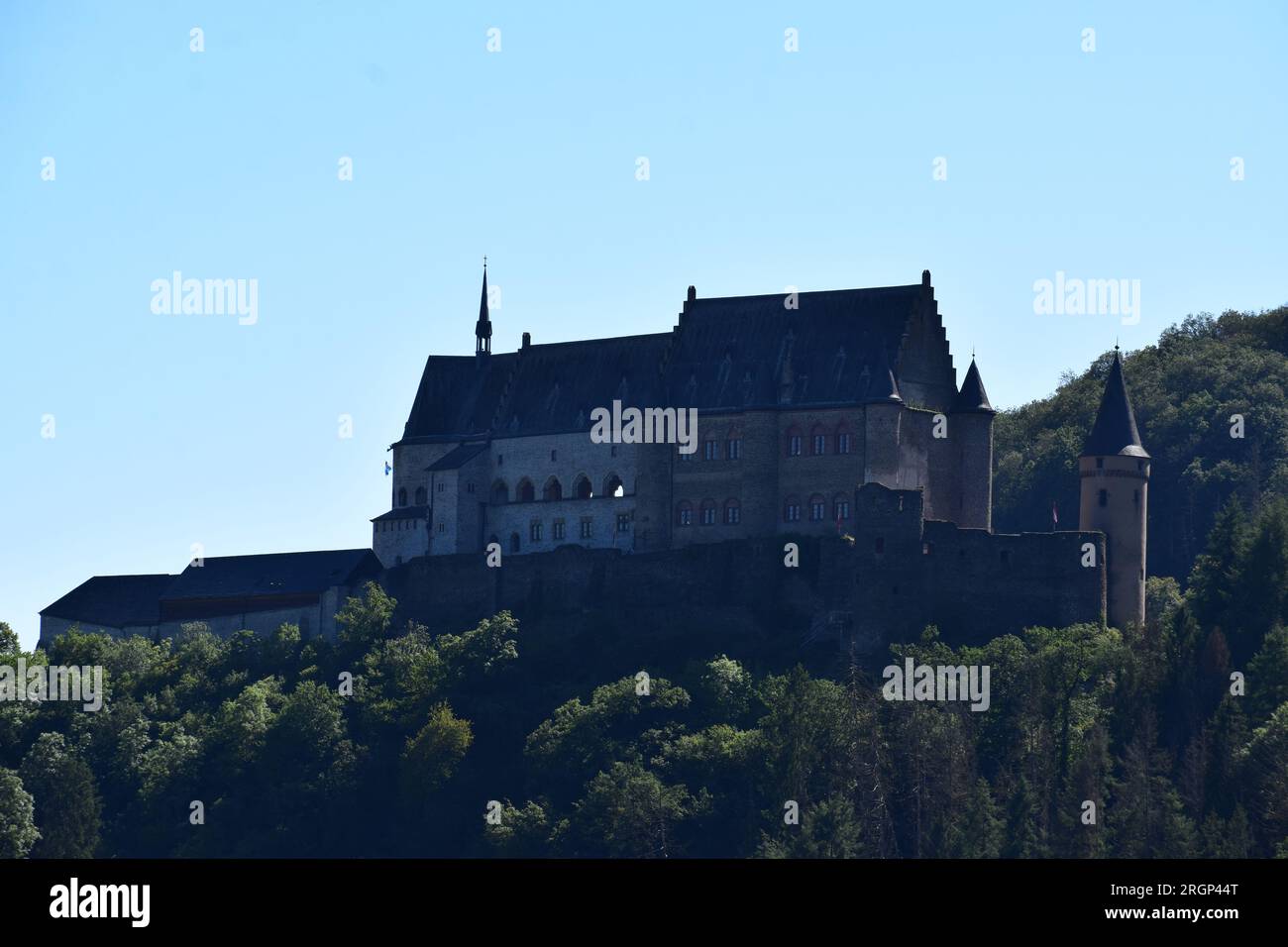 Vianden castle, our valley side Stock Photo - Alamy