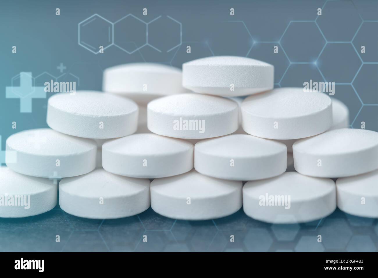 Abstract pills wall, capsule on glowing blue background Stock Photo - Alamy