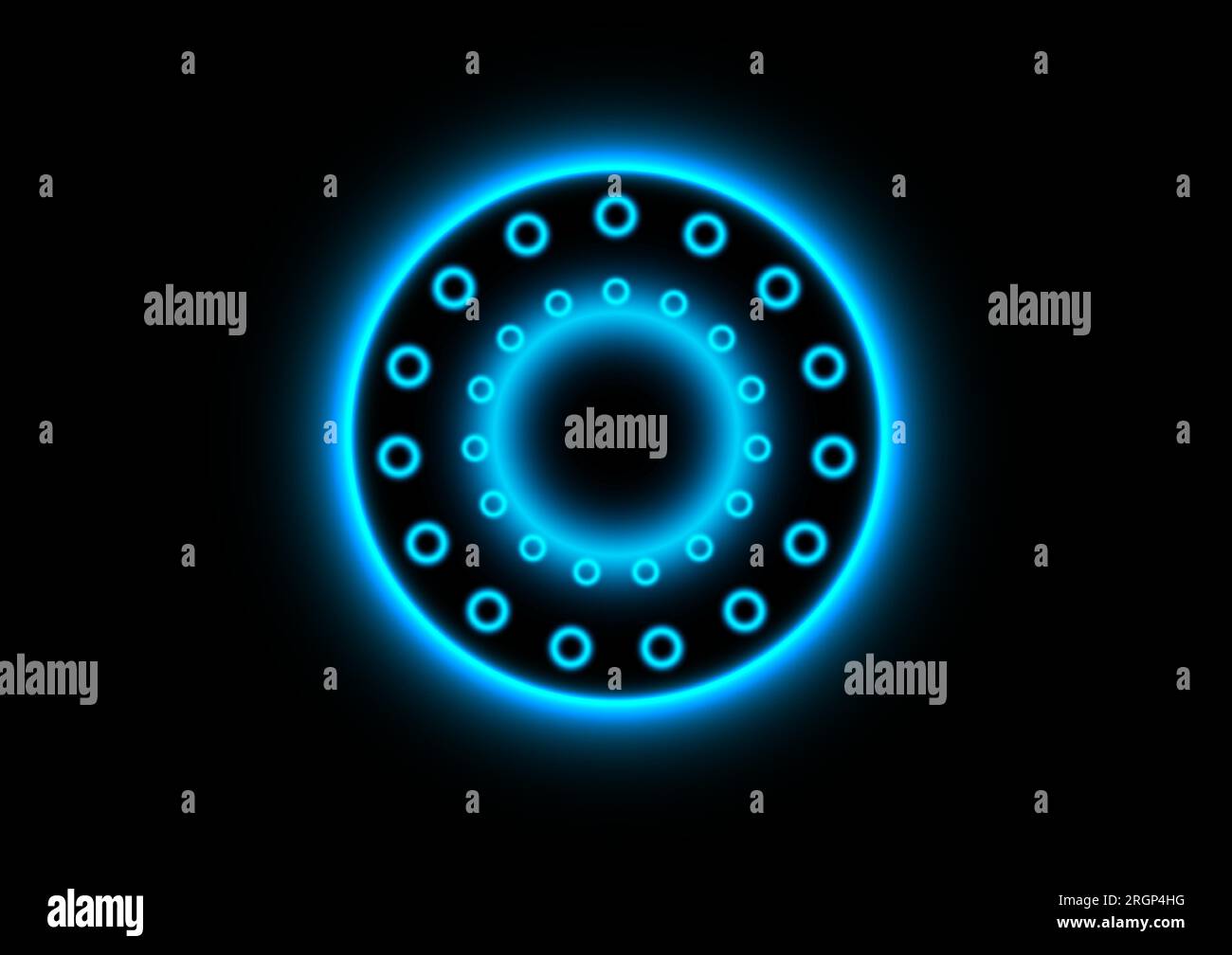 abstract background circle blue color neon shiny vector illustration ...