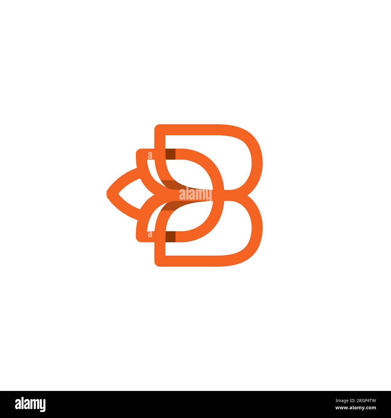 Letter B Flower Nature Logo Design. B Line Icon Stock Vector Image ...