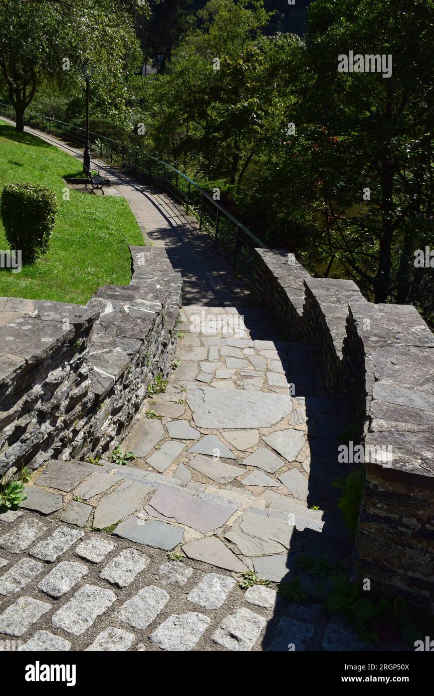 path in a park with stairs Stock Photo - Alamy