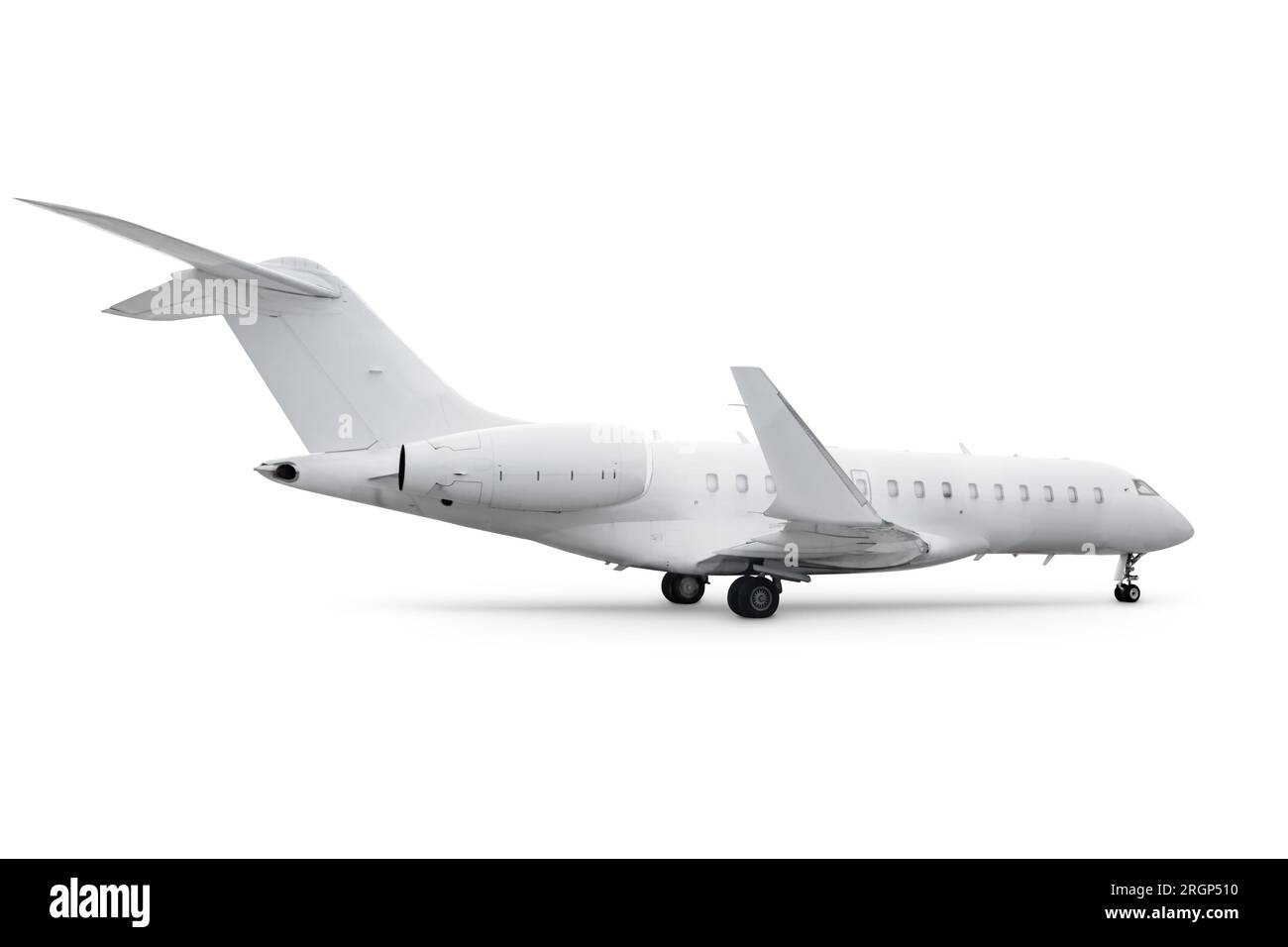 Modern private jet isolated on white background Stock Photo - Alamy