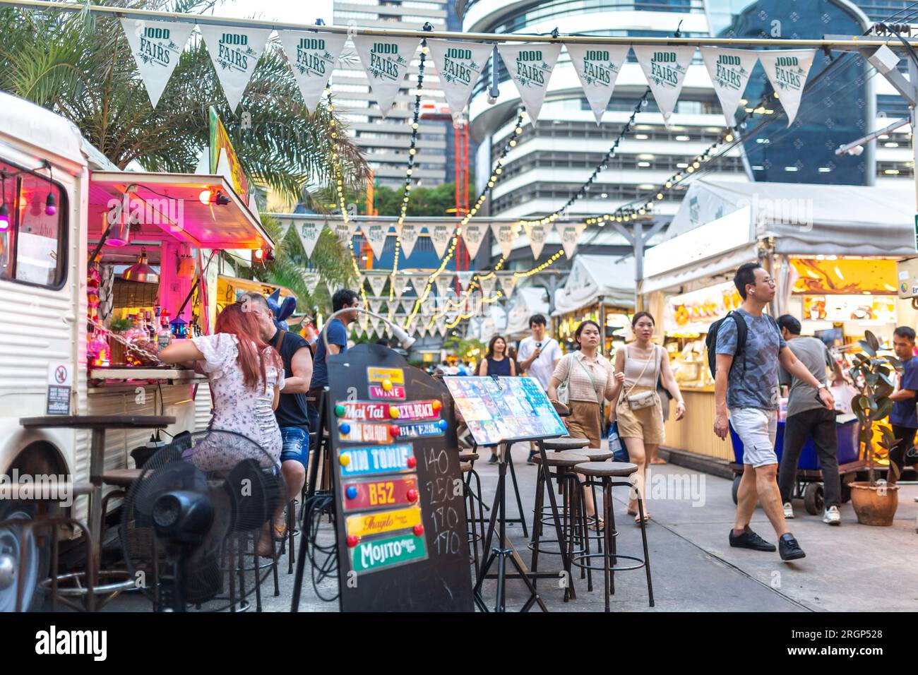 Bangkok, Thailand - June 12, 2023: People at the Jodd Fair's night ...