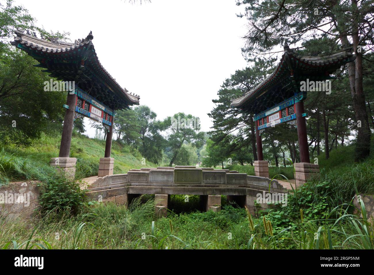 traditional arches in ancient Chinese garden, north china Stock Photo ...
