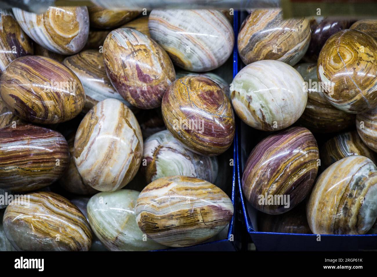 Bright Colorful marble stones in egg shape Stock Photo - Alamy