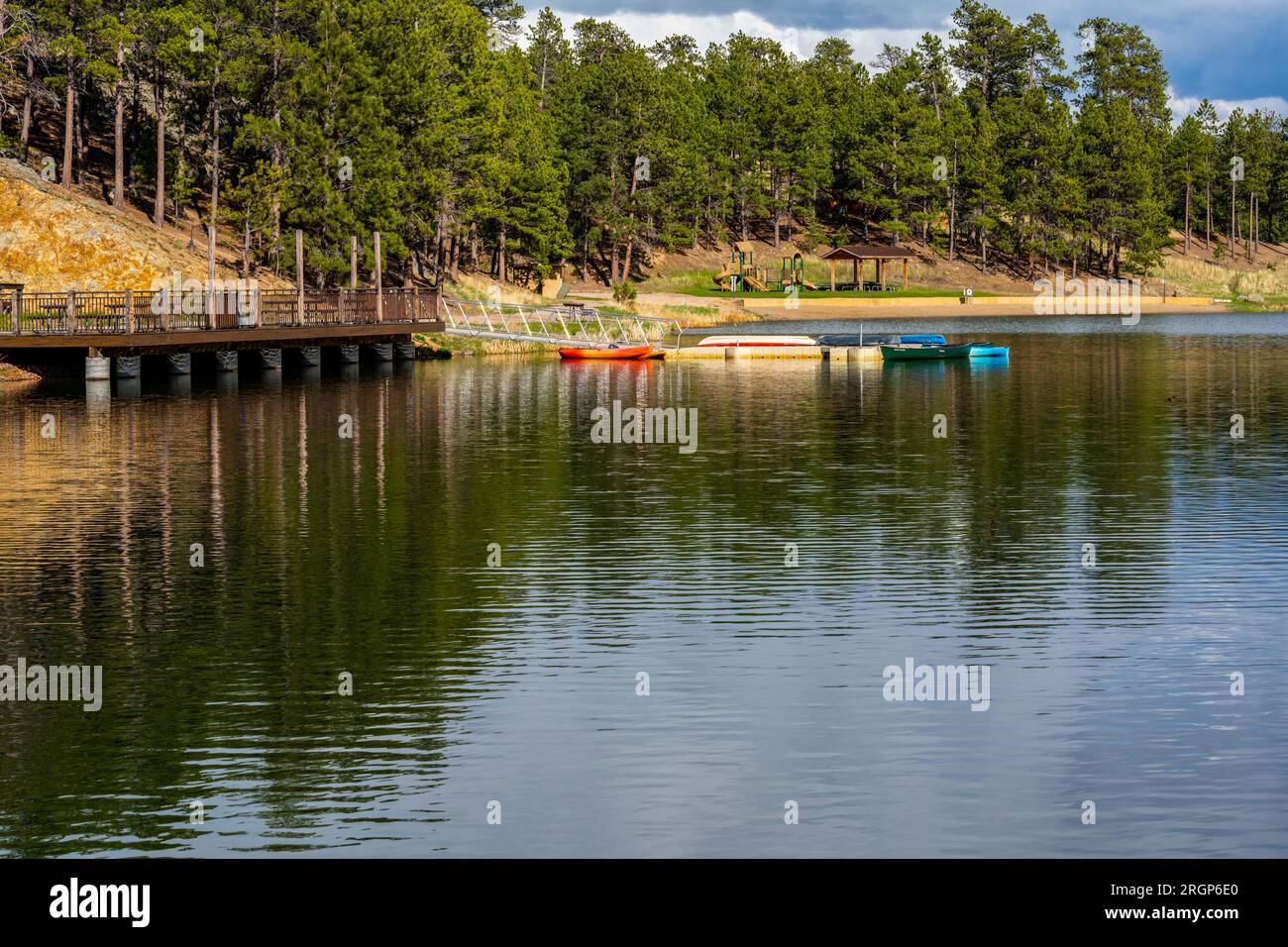 The legion Lake in Custer State Park, South Dakota Stock Photo - Alamy