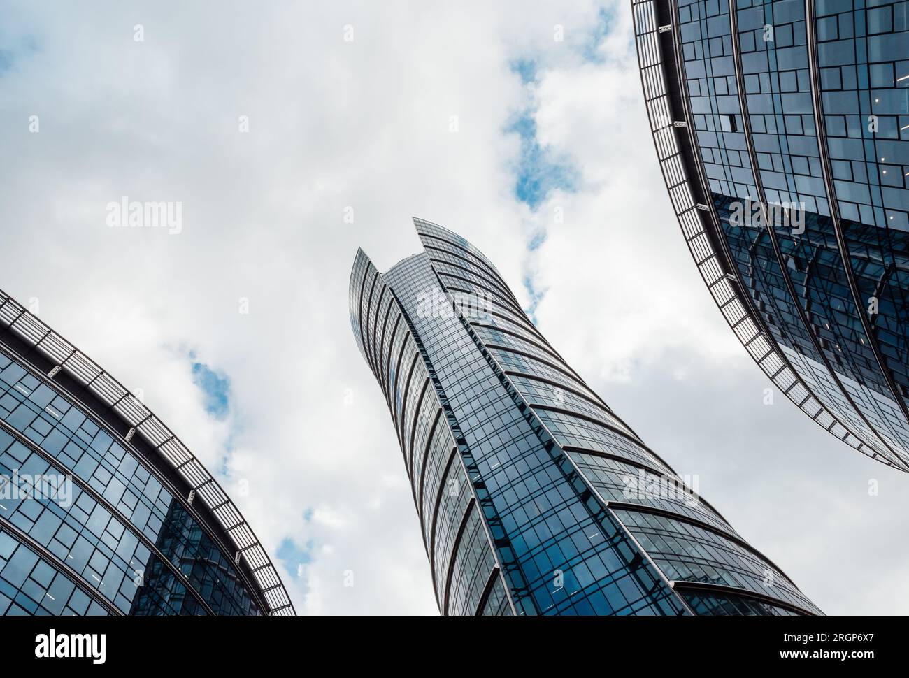 Warsaw Spire building complex on Plac Europejski square - high ...
