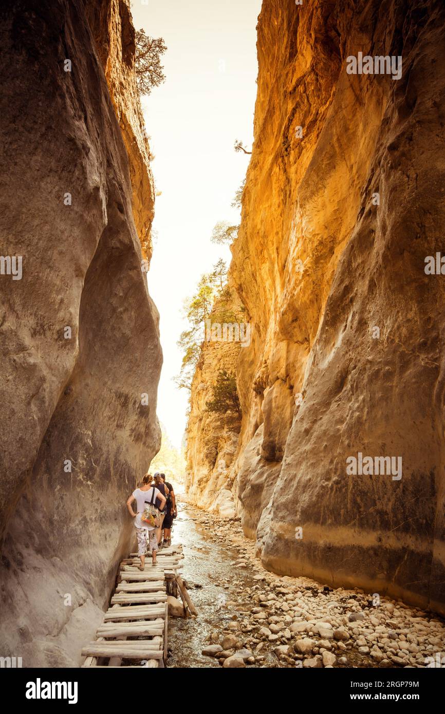 Samariá Gorge, Greece: the Gates - the most famous part of the gorge ...