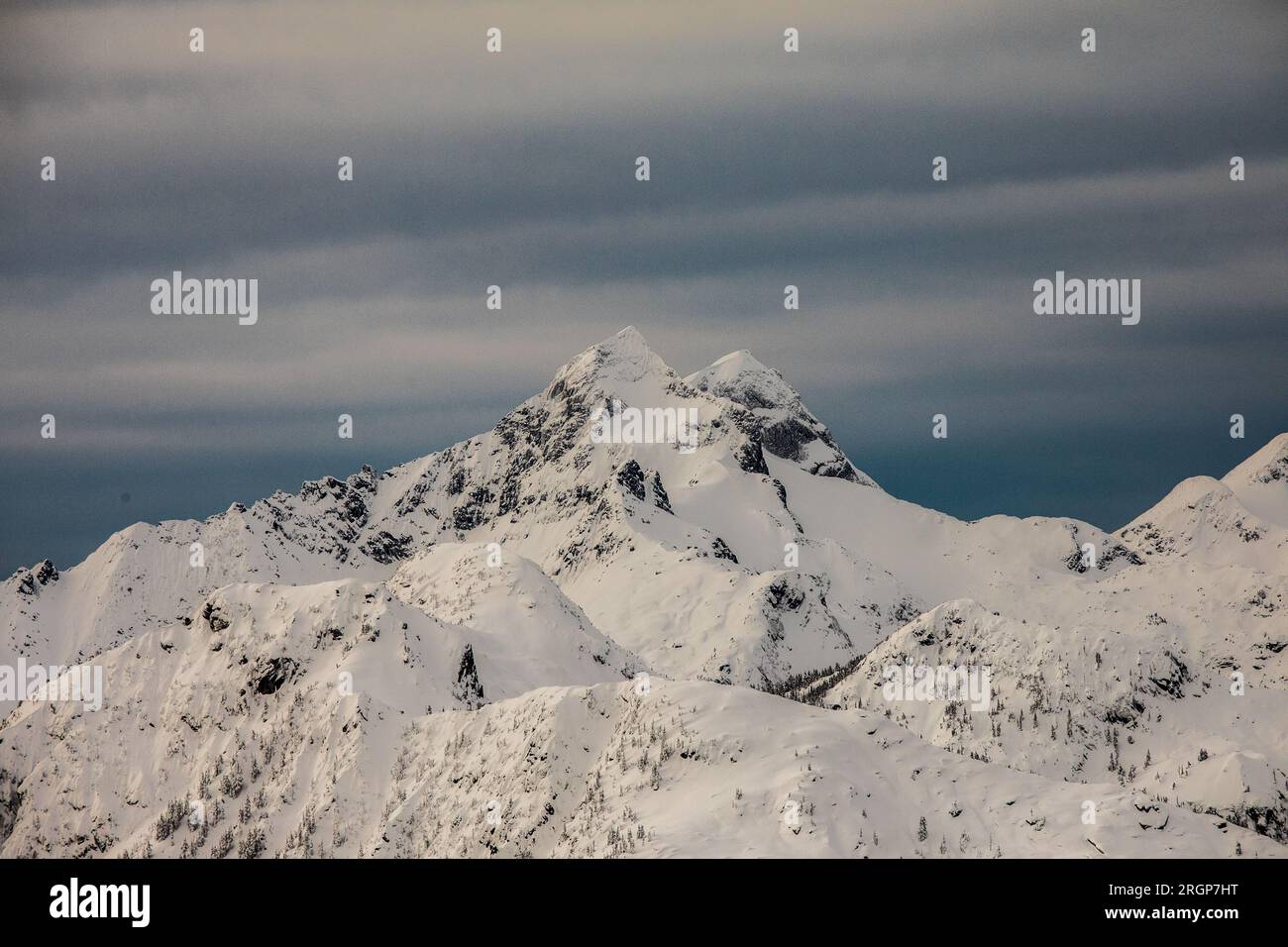 Landscape winter view of a prominent mountain, Canada Stock Photo - Alamy
