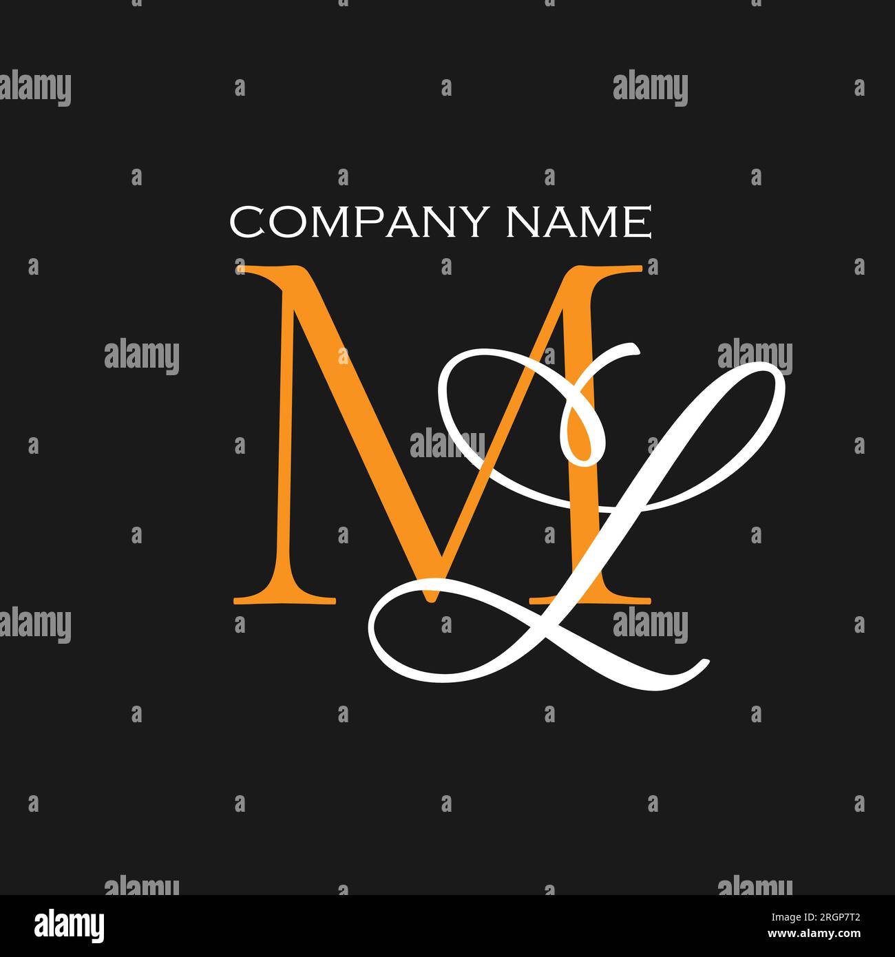 M l monogram Stock Vector Images - Alamy
