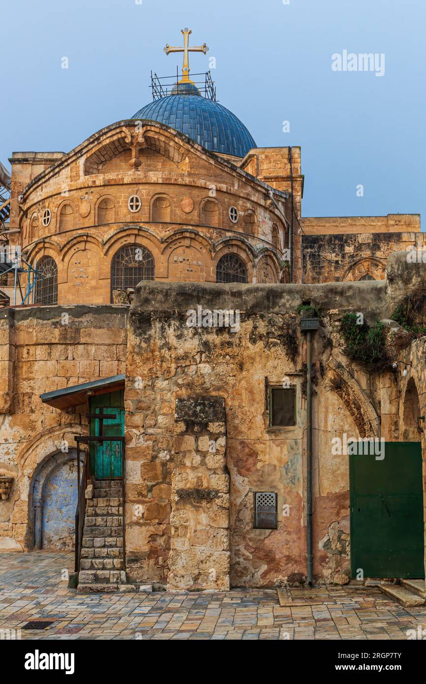 Deir Sultan Monastery or Ethiopian monastery on top of the church of ...