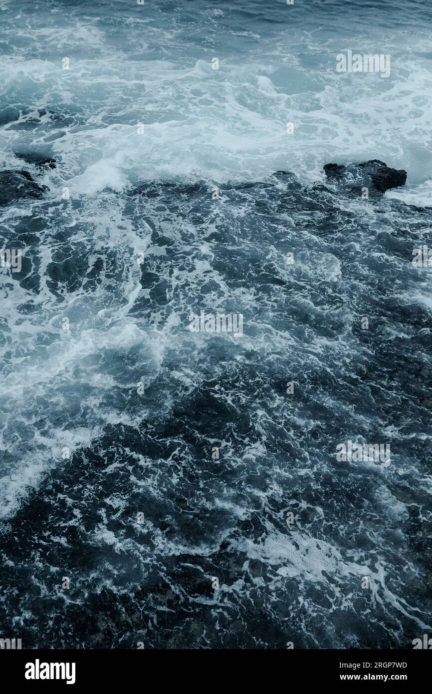 Foamy Ocean Water in a Storm Stock Photo - Alamy