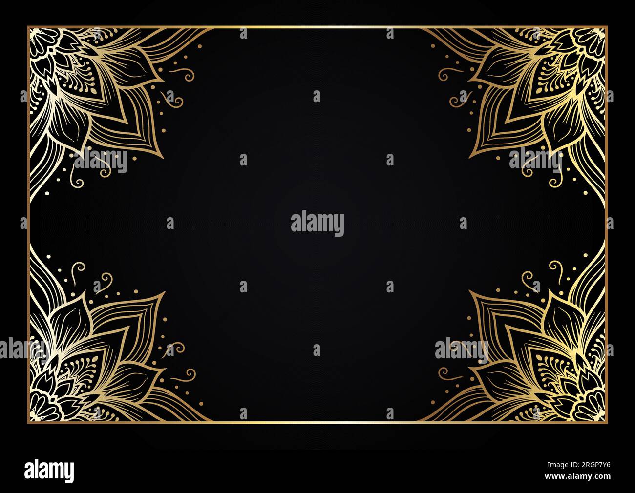 Elegant background with a decorative gold border Stock Vector Image ...