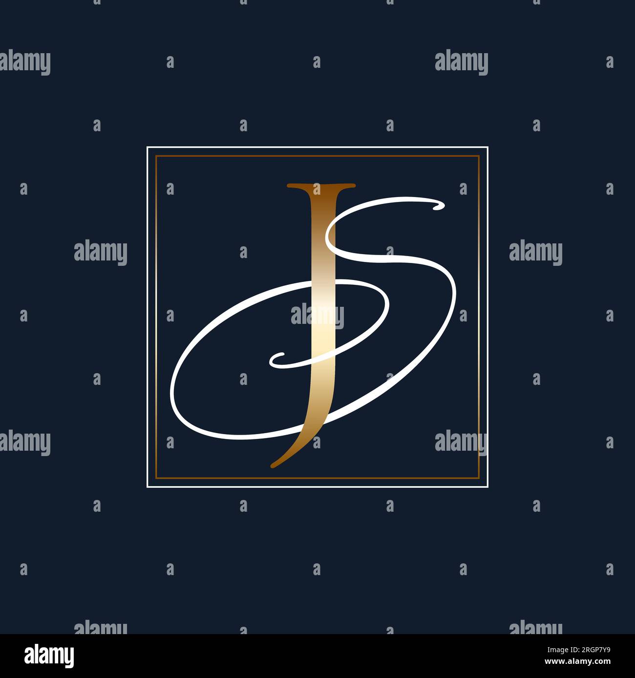 Elegant monogram logo hi-res stock photography and images - Alamy