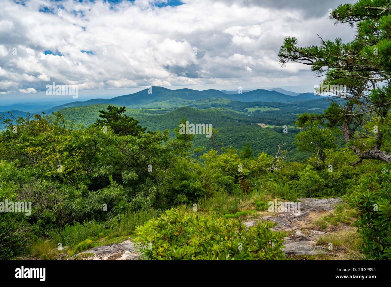 An overlooking view in North Carolina, Highlands Stock Photo - Alamy