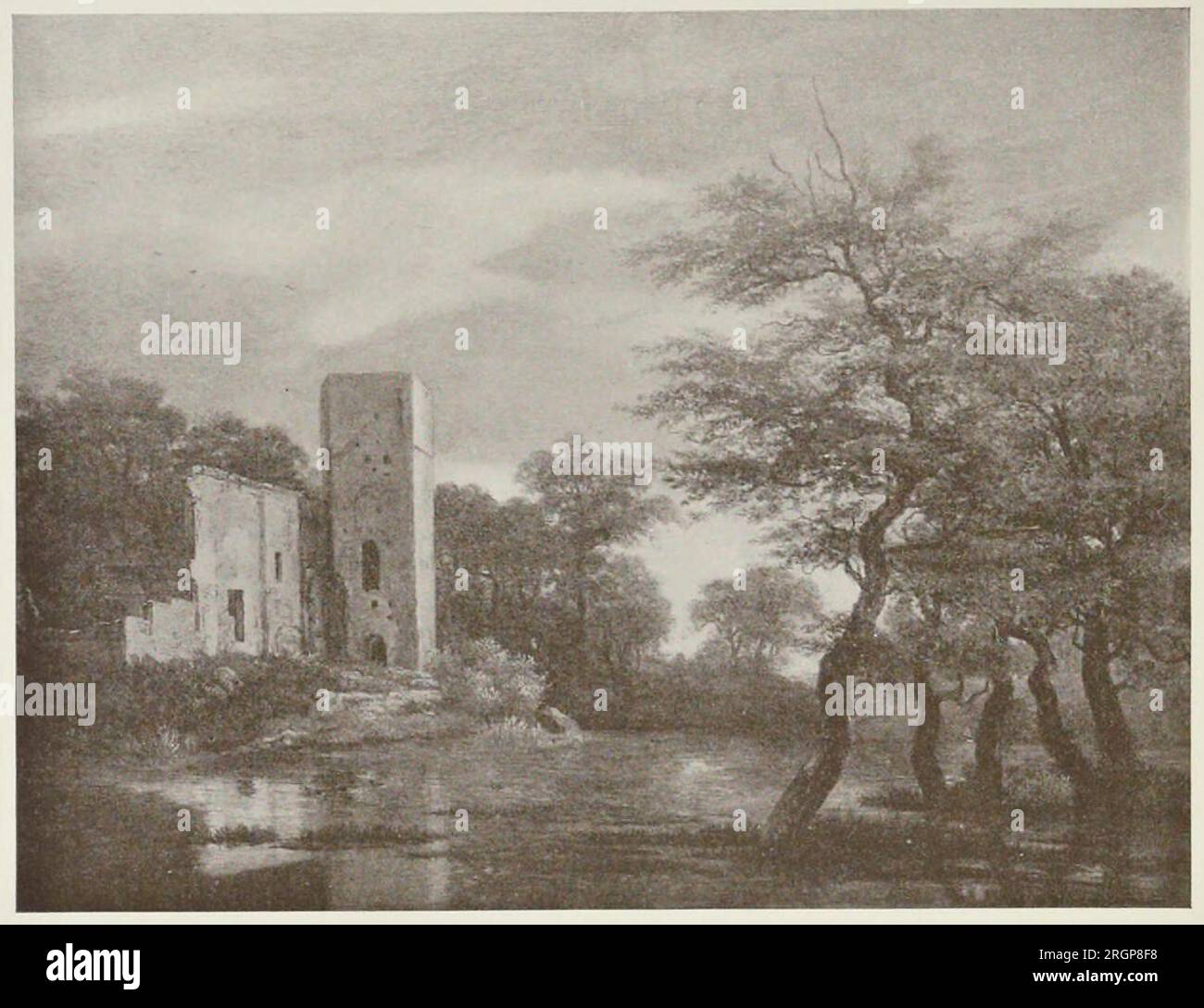 Ruins of Brederode Castle circa 1660 by Jacob van Ruisdael Stock Photo ...
