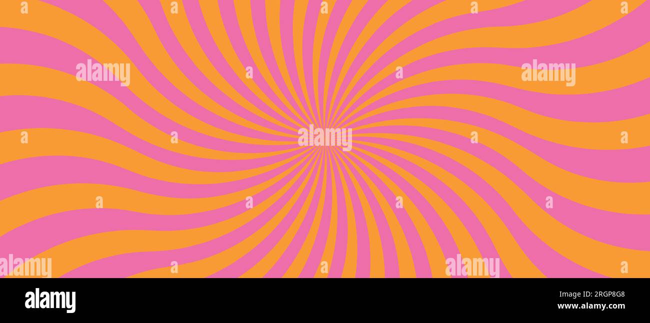 Groovy abstract background in retro style. Features wave patterns for ...